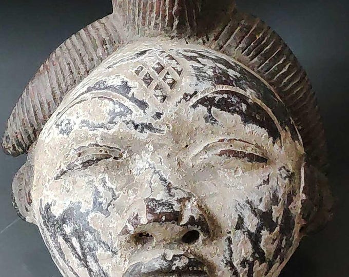 African Tribal Art/passport Mask/african Artisanal Head of the Okuyi ...