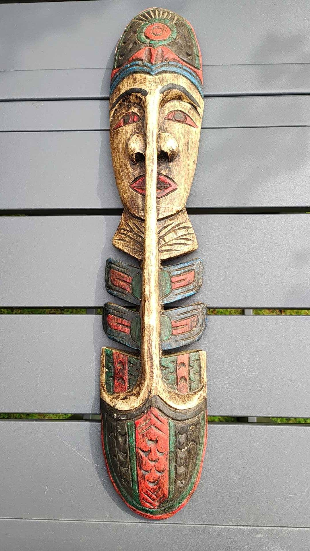 African Tribal/primitive Art. African Handcrafted Mask in Polychrome ...