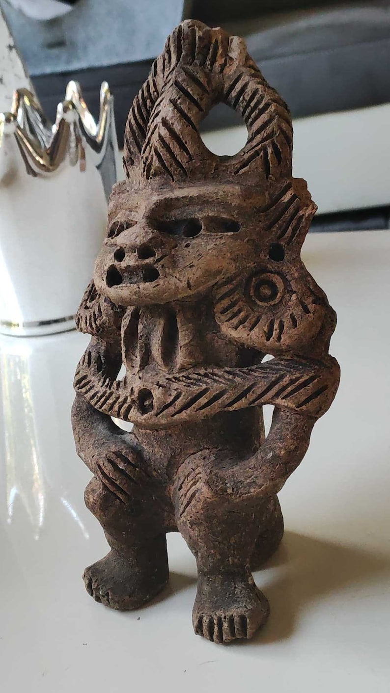 Ancient Aztec/mayan Deity Figurine, Origin/mexico, Pre-columbian Style ...