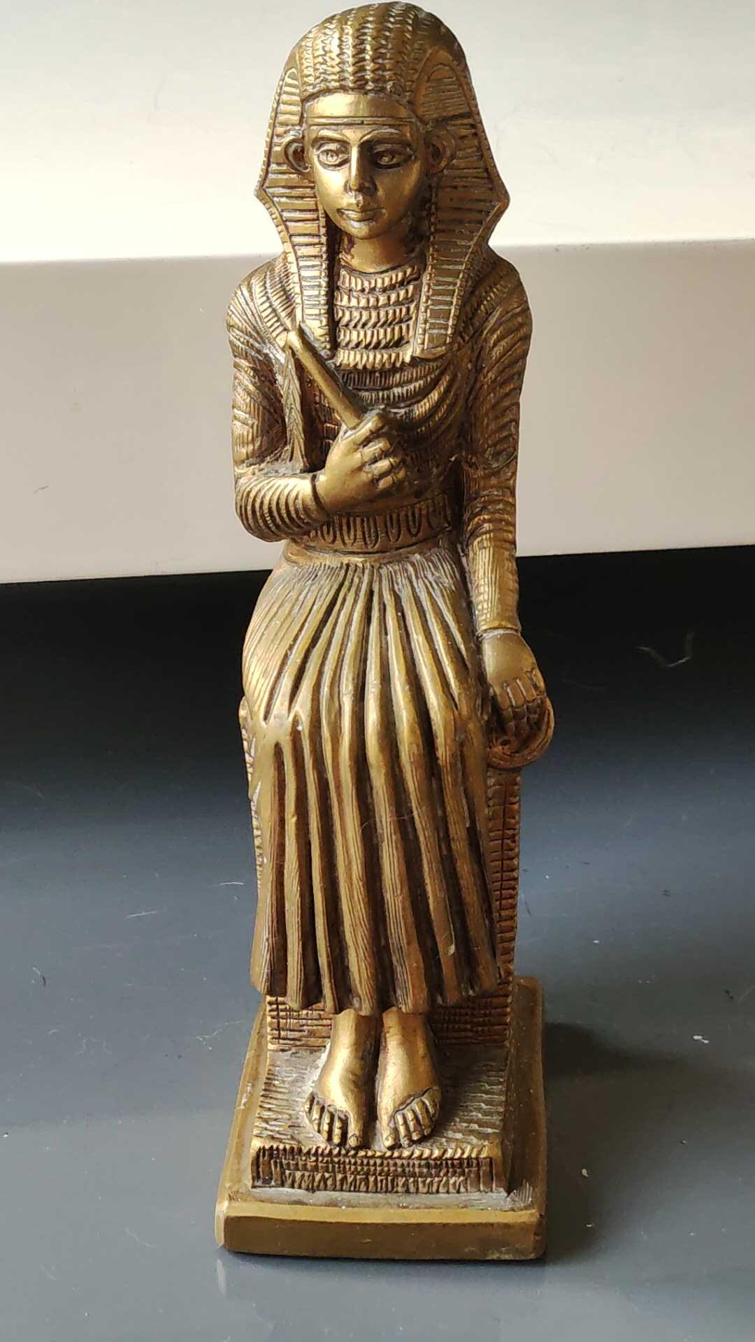 Reproduction/handmade Sculpture of an Ancient Egyptian Pharaoh Sitting ...