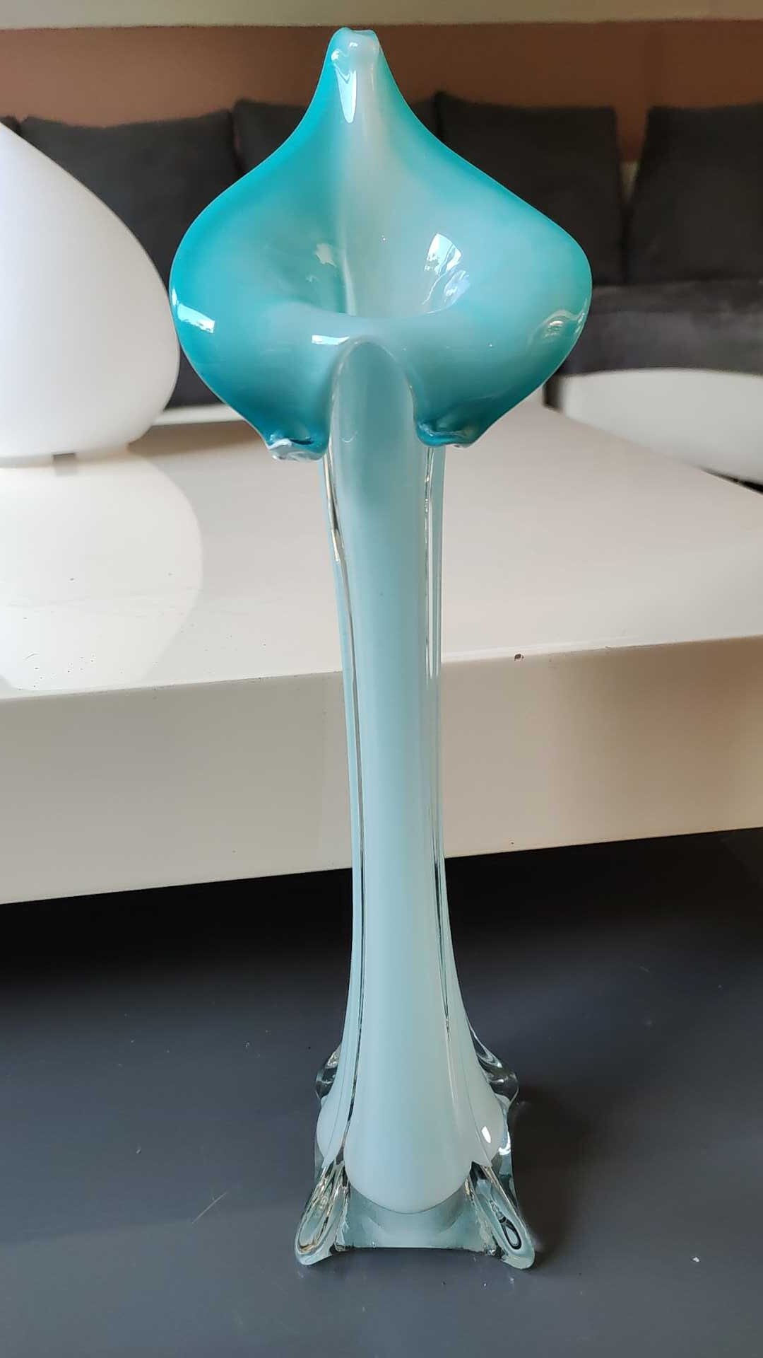 Vintage Soliflore Vase in Floral Shape/arum Flower, in Opaline/blown ...