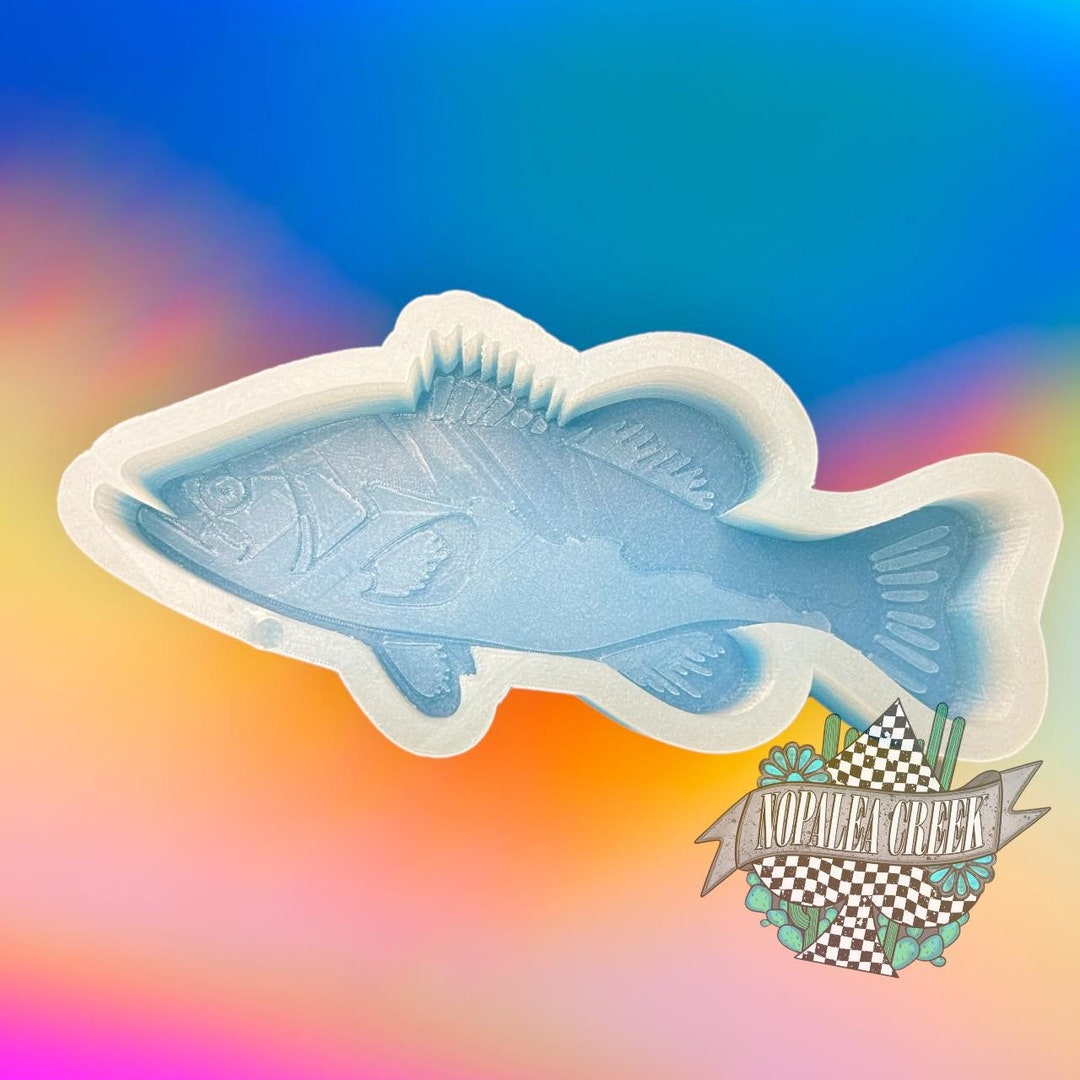 Large Mouth Bass Silicone Mold-freshies, Silicone Molds, Silicone ...