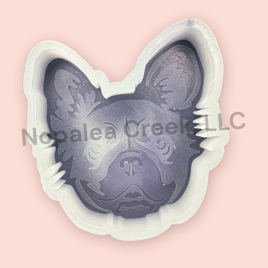 Fluffy French Bulldog Silicone Mold - Silicone Molds, Silicone Freshie ...