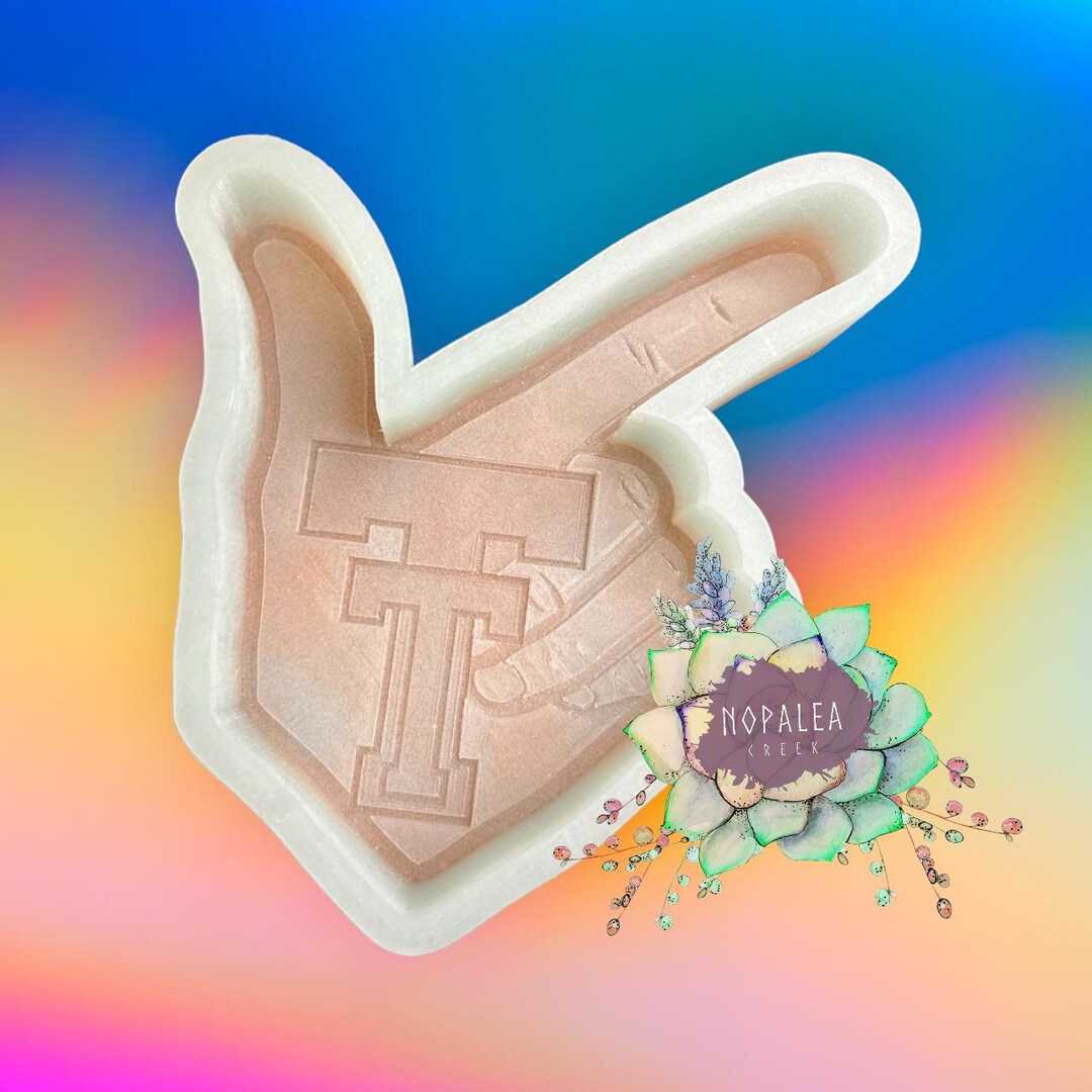 Male Gun.up Emblem Hand Silicone Mold - Silicone Molds for Freshies ...