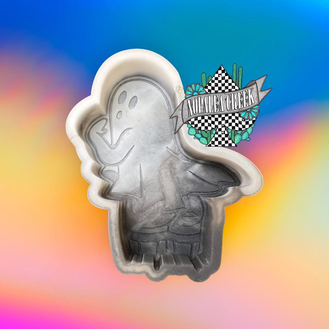 Freaky Ghost Cheeky Silicone Mold-freshies, Silicone Molds, Silicone ...
