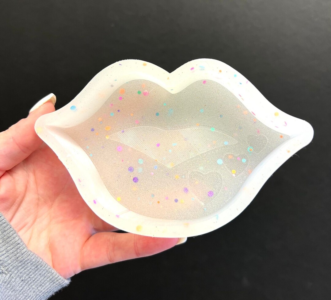 Hearted Lips Silicone - Freshies, Silicone Molds, Silicone Freshie Mold ...