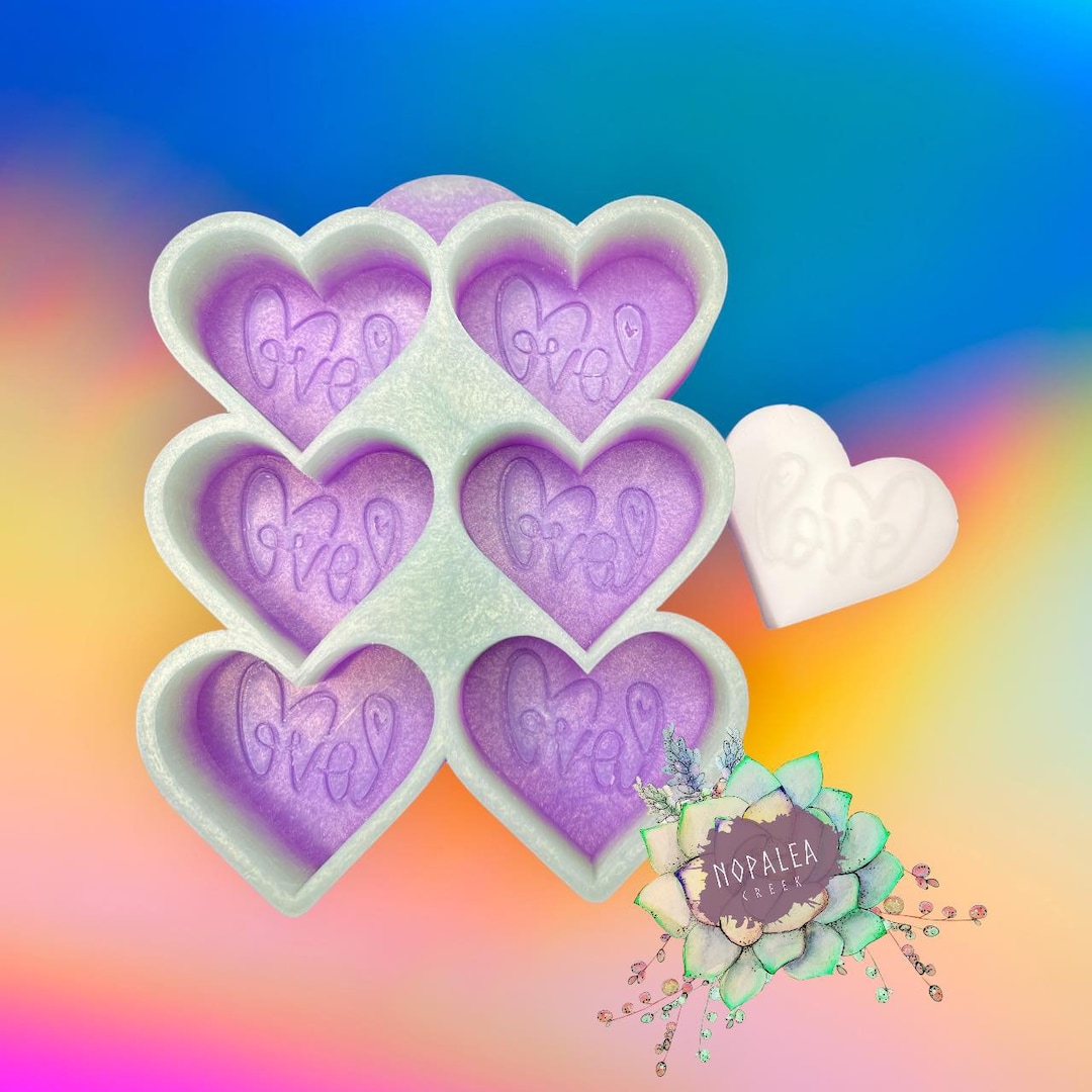 Love Hearts - WAX MELT MOLD©, Snap Bar Molds, Chocolate Molds, Tart ...