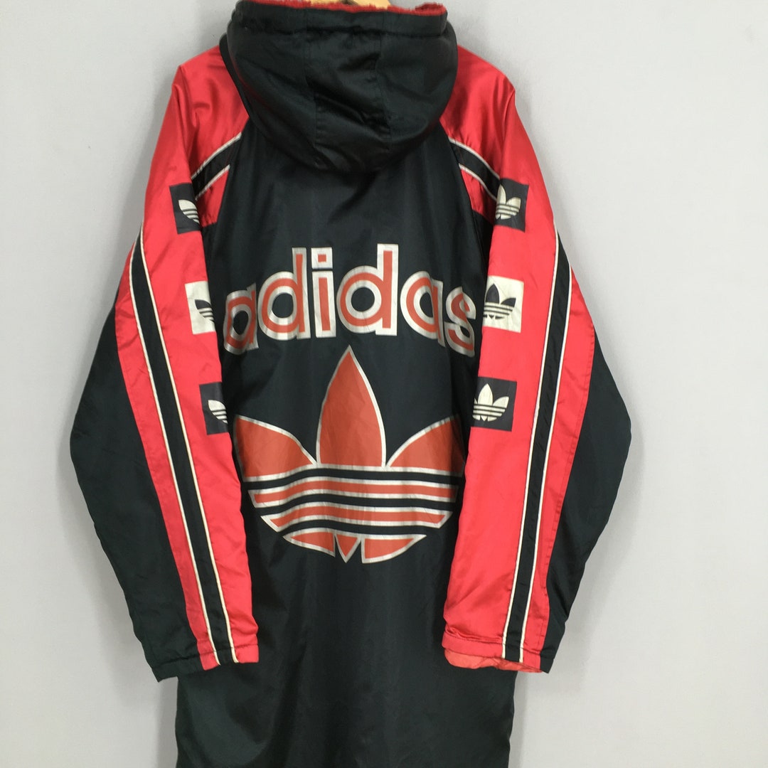 Vintage Adidas Trefoil Hoodie Parka Jacket Large Adidas Spell - Etsy