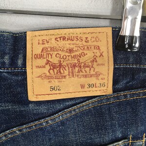 Size 28x30 Vintage Levi's 502 Big E LVC Japan Jeans Stone Washed Denim ...