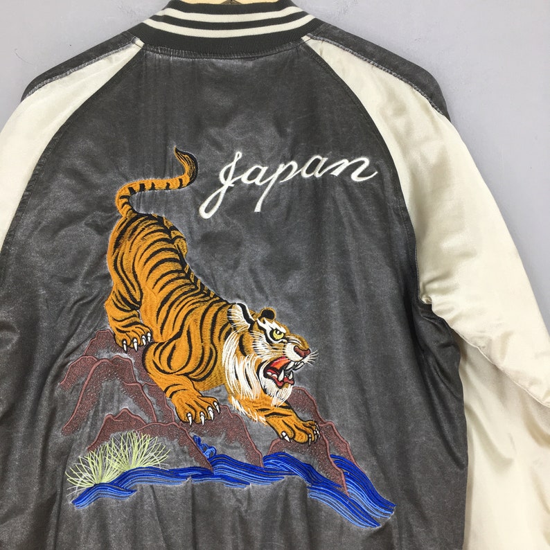 Vintage Sukajan Tiger Japan Souvenir Jacket Medium Sukajan - Etsy