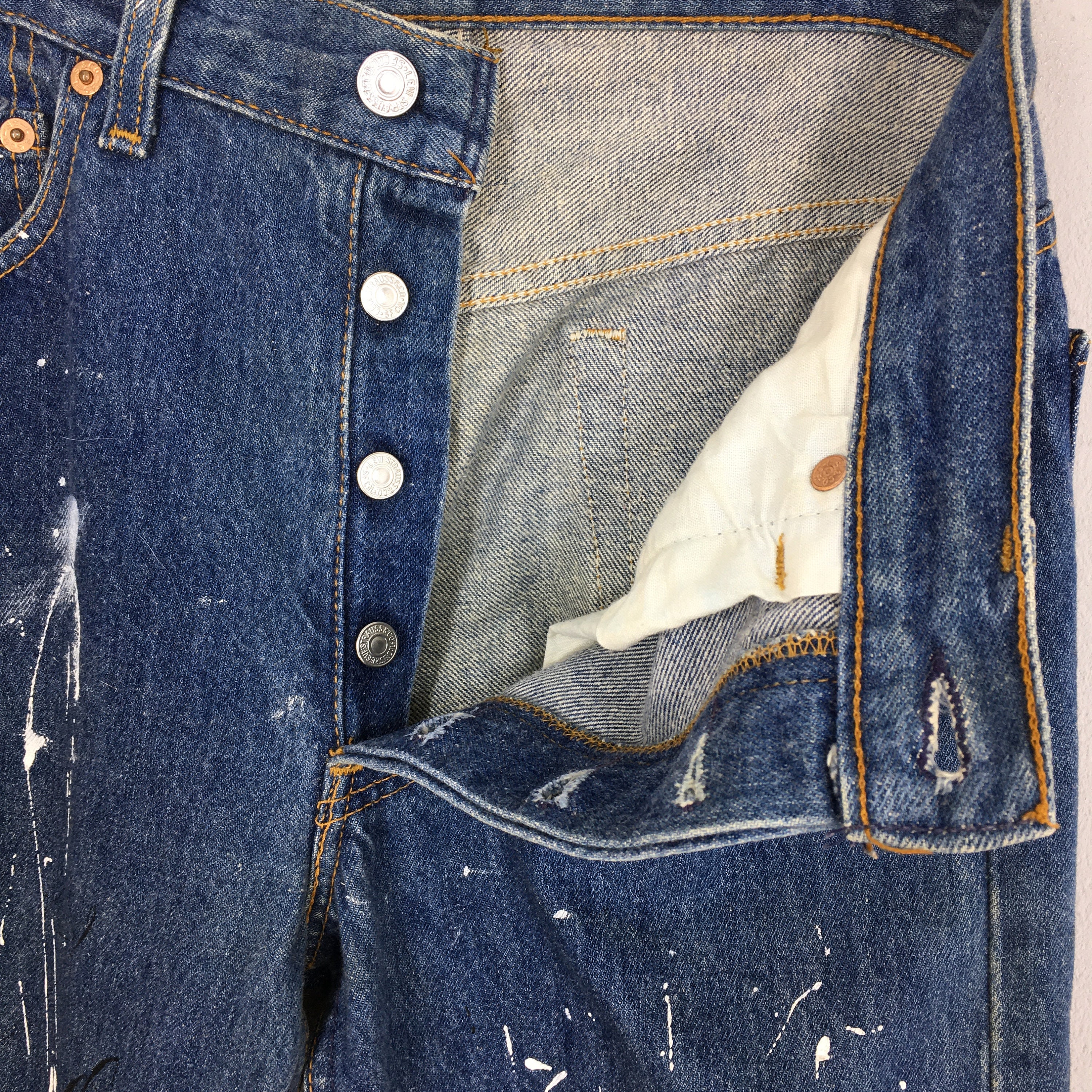 Size 29x32 Vintage 90s Levi's 501 Splash Painter Stonewash Size 29x32 Vintage 90s Levi's 501 Splash Painter Stonewash