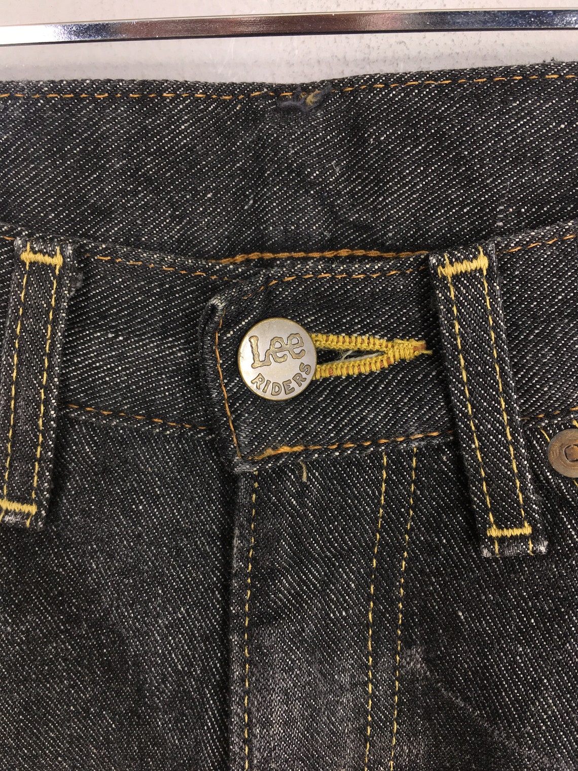 Size 30x31.5 Vintage Lee Riders Black Faded Flared Jeans 90s Lee Japan ...