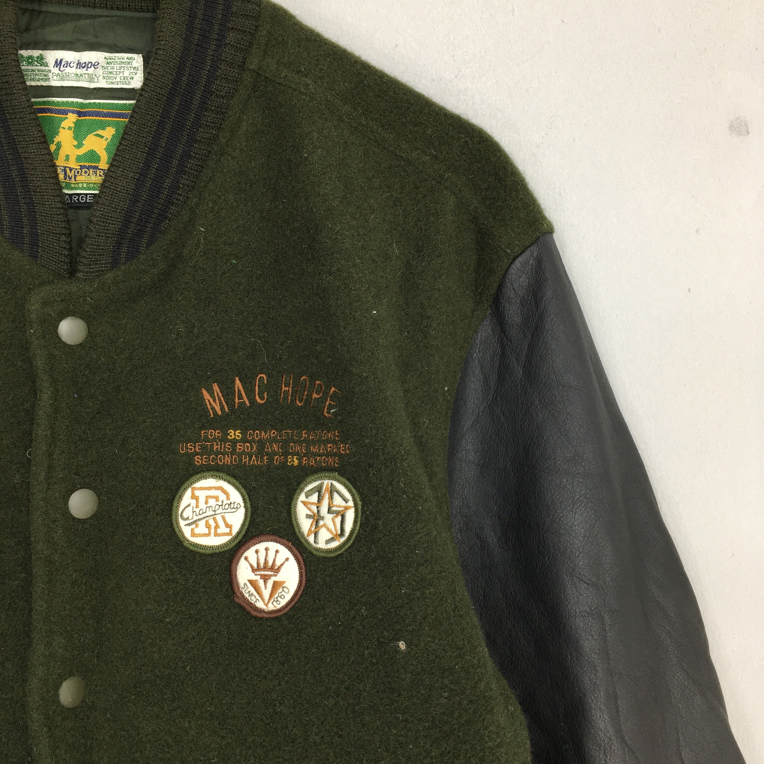 Vintage Mac Hope Type M-35 Varsity Wool Jacket Large Mac Vintage Mac Hope Type M-35 Varsity Wool Jacket Large Mac