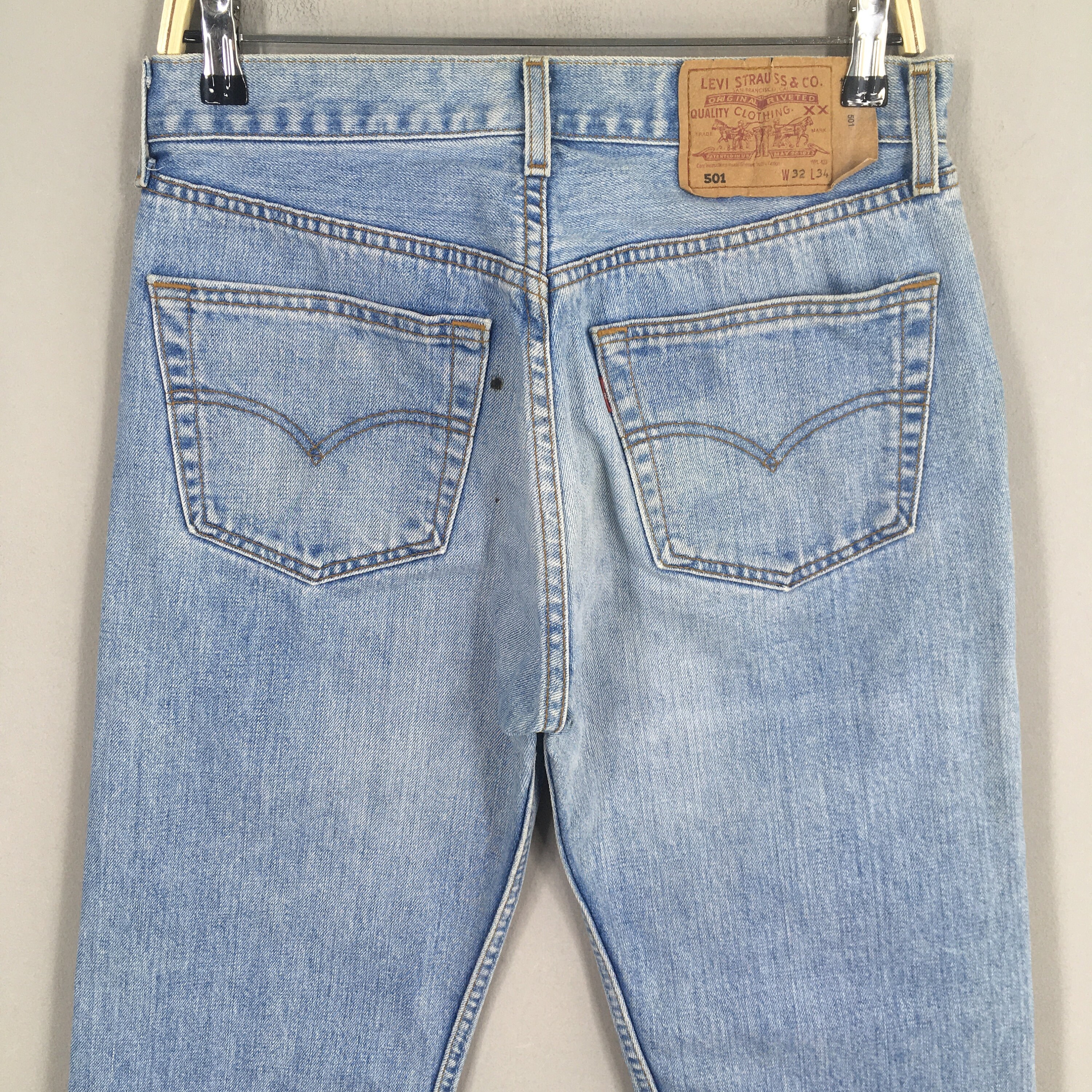 Size 30x30 Vintage 90s Levi's 501 Faded Blue Jeans Light Wash Levi's ...