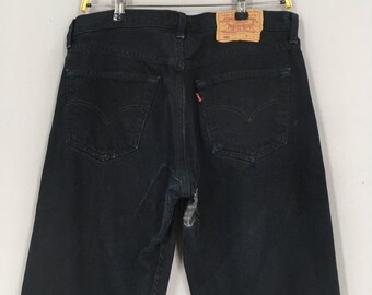 Size 32x32 Vintage Levis 501 Levi's Overdyed Black Jeans Size 32x32 Vintage Levis 501 Levi's Overdyed Black Jeans