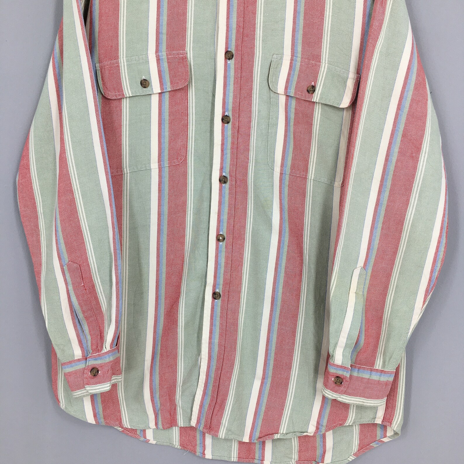 Vintage Flannel Shirt Stripes Large Hip Hop Style Striped - Etsy