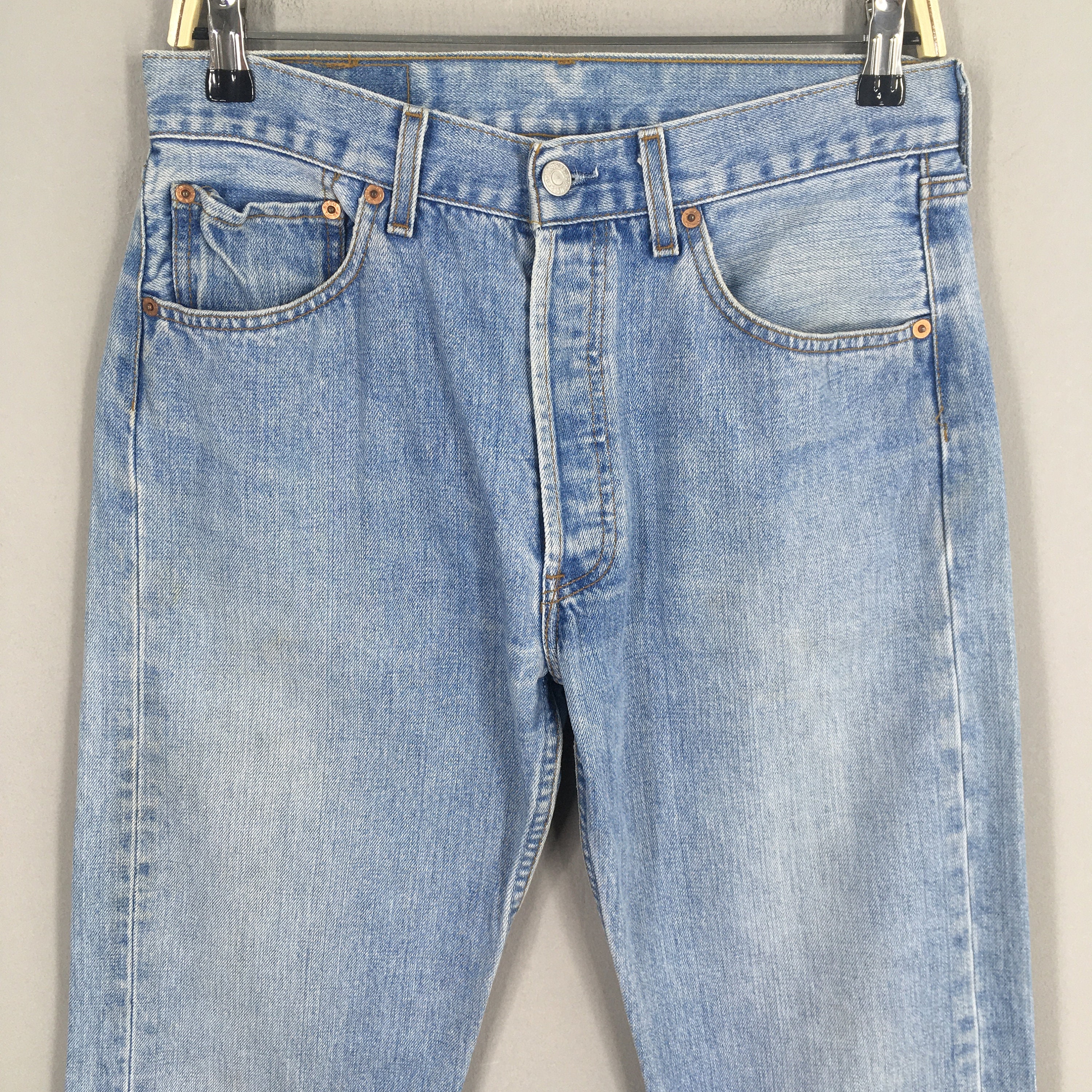 Size 30x30 Vintage 90s Levi's 501 Faded Blue Jeans Light Wash Levi's ...