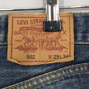 Size 28x29 Vintage Levi's 502 LVC Japan Big E Faded Blue Redline Denim ...