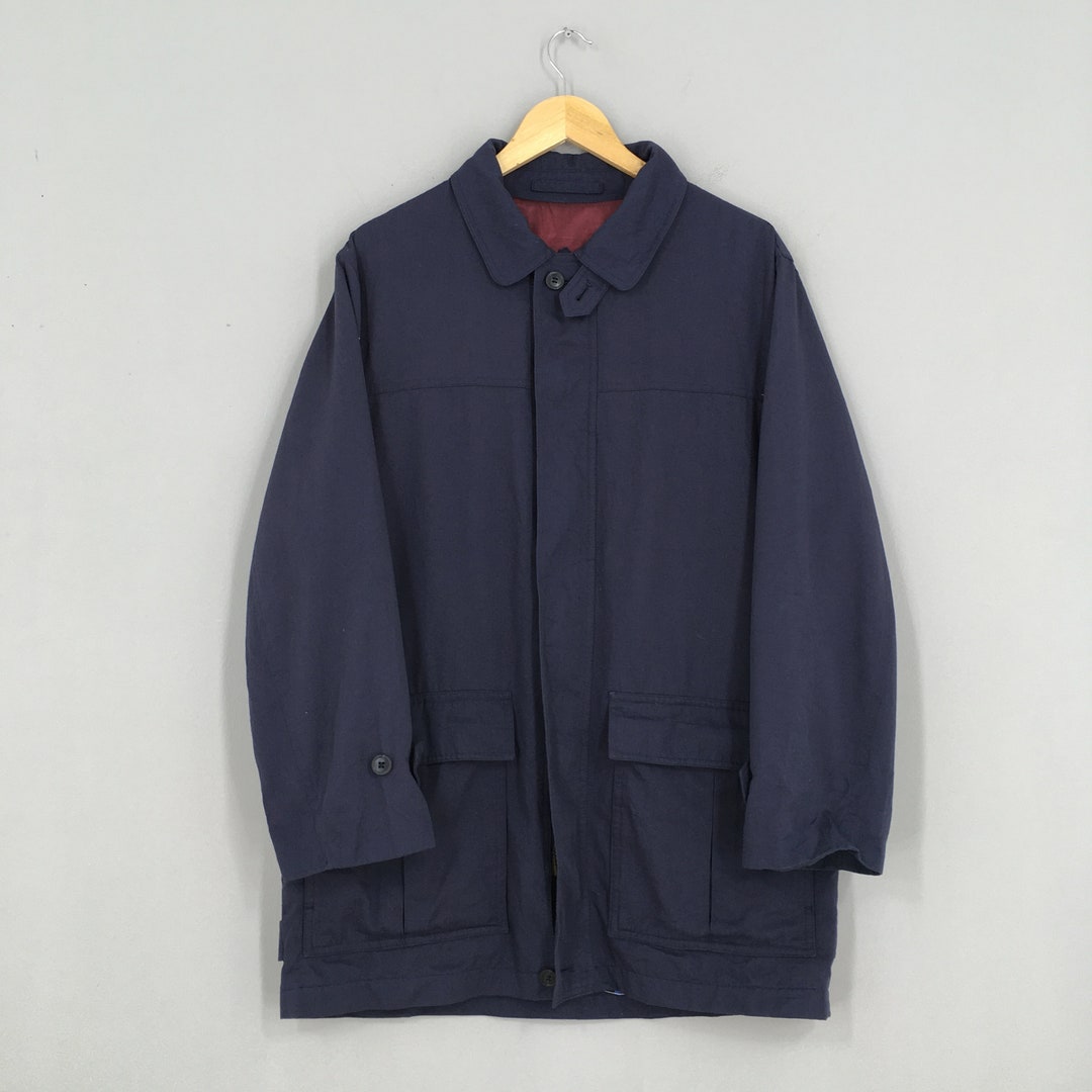 Baracuta England Casual Long Jacket Blue Medium Vintage 90's Baracuta ...