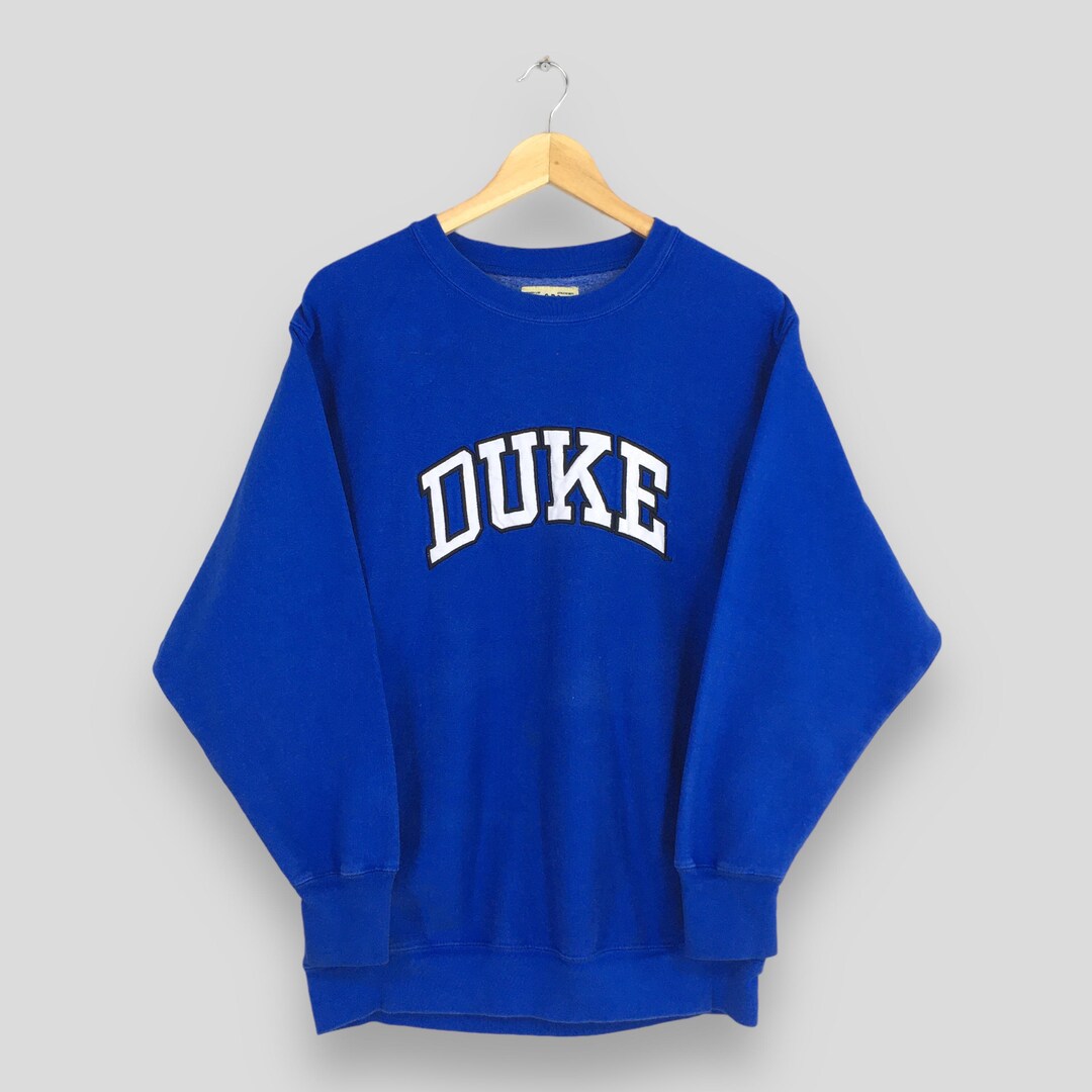 Vintage 90s Duke University Blue Sweatshirt Small Duke Embroidery Spell ...