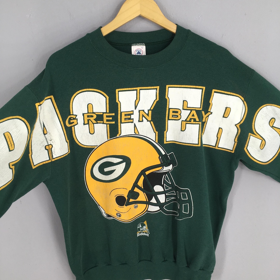 Vintage Green Bay Packers NFL Sweatshirt Medium Packers Big Printed ...