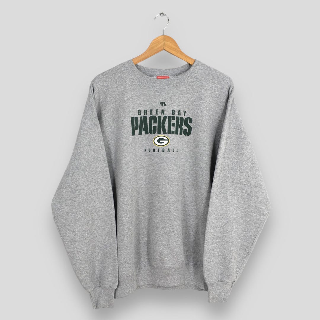 Vintage Green Bay Packers NFL Gray Sweatshirt Xlarge Green Bay Packers ...