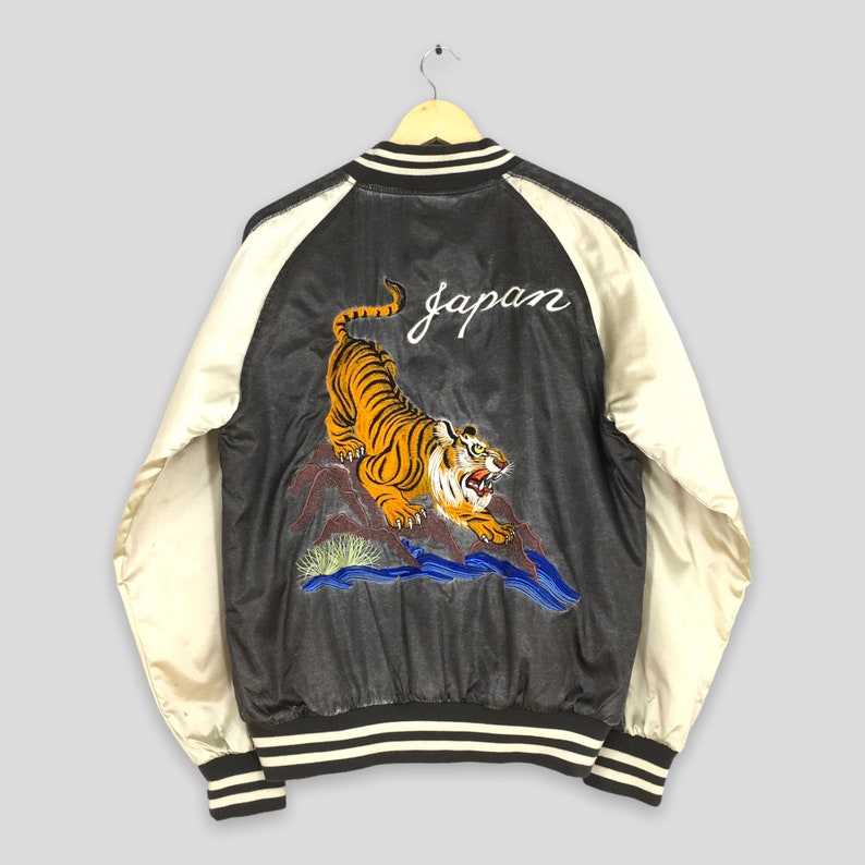 Vintage Sukajan Tiger Japan Souvenir Jacket Medium Sukajan - Etsy