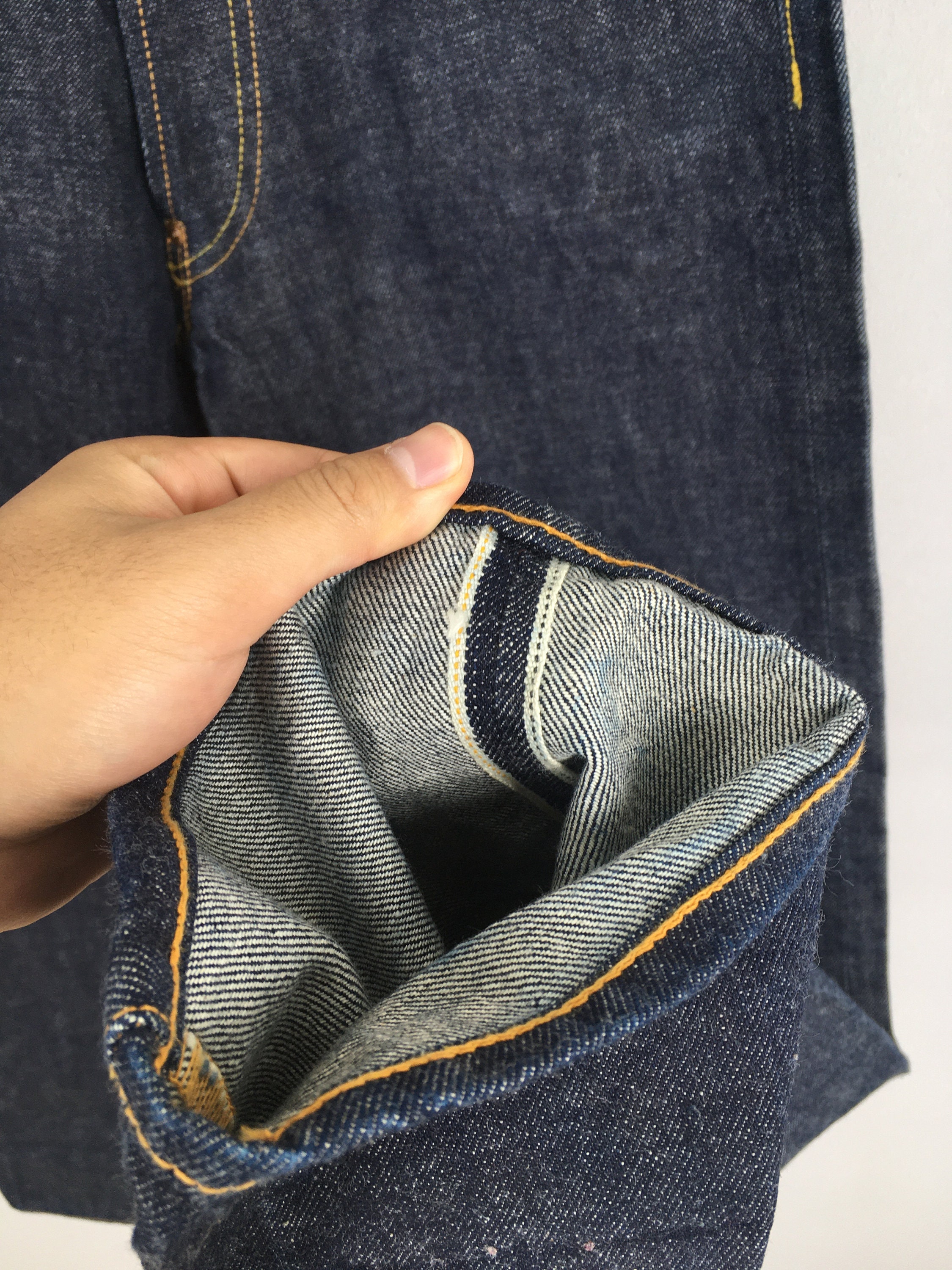 Size 28x33.5 Vintage Evis Big Daicock Painted Japan Denim Size 28x33.5 Vintage Evis Big Daicock Painted Japan Denim