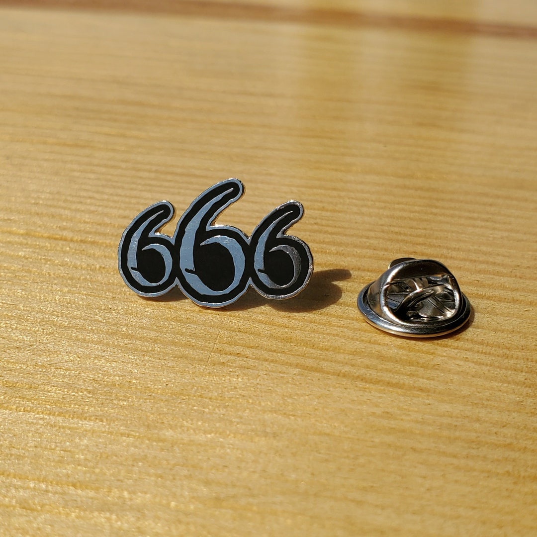 Handmade 666 Metal Pin: Rocker, Punk, Biker Accessory - Etsy