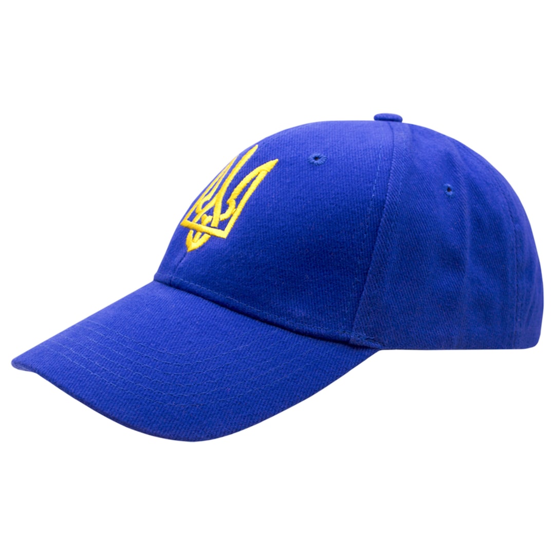 Blue Cap With Ukrainian Yellow Trident. Made in Ukraine. Baseball and ...