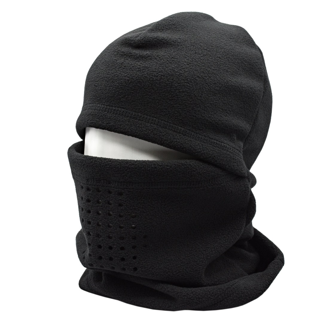 Fleece Military Black Neck Gaiter, Neck Warmer. Neckwear With Hat ...