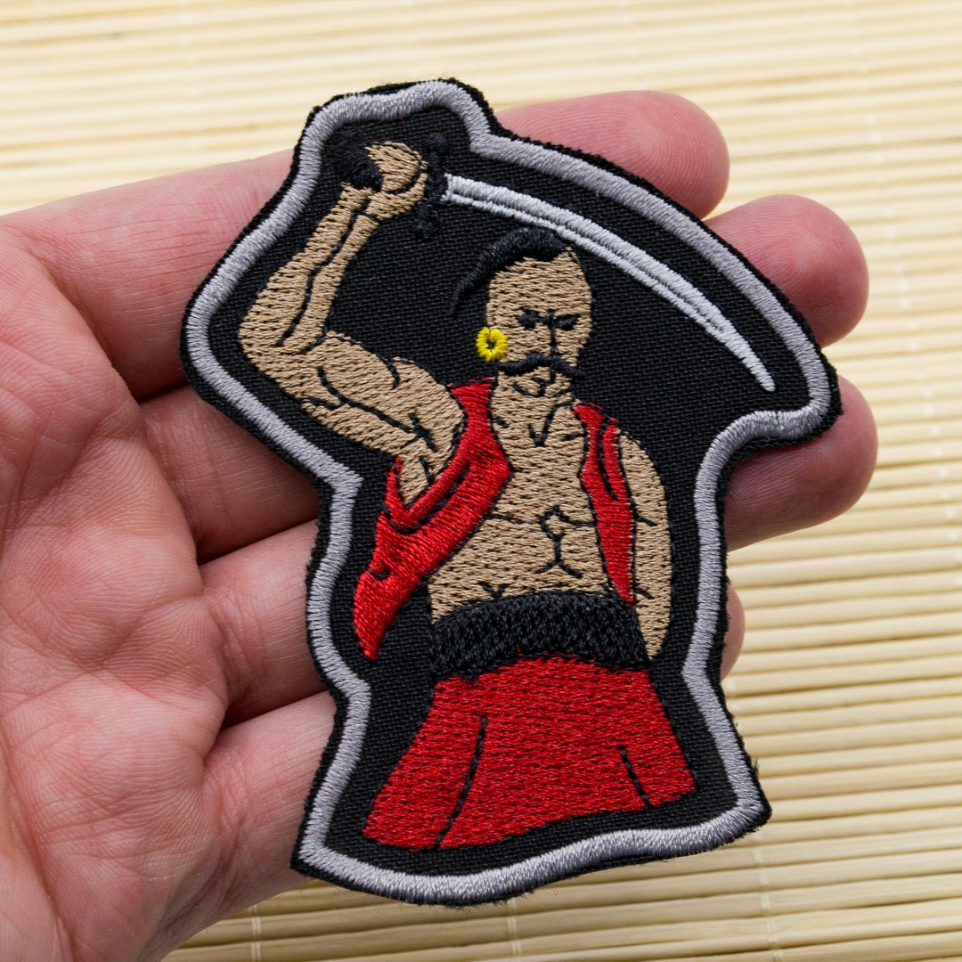 Ukrainian Warrior, Cossack With Saber Embroidered Patch. Made in ...