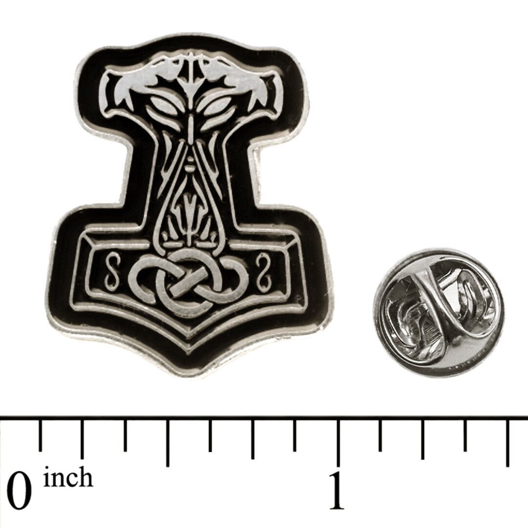 Metal Pin Thor's Hammer Mjolnir. Nordic Viking Ornament. Ancient Gods ...