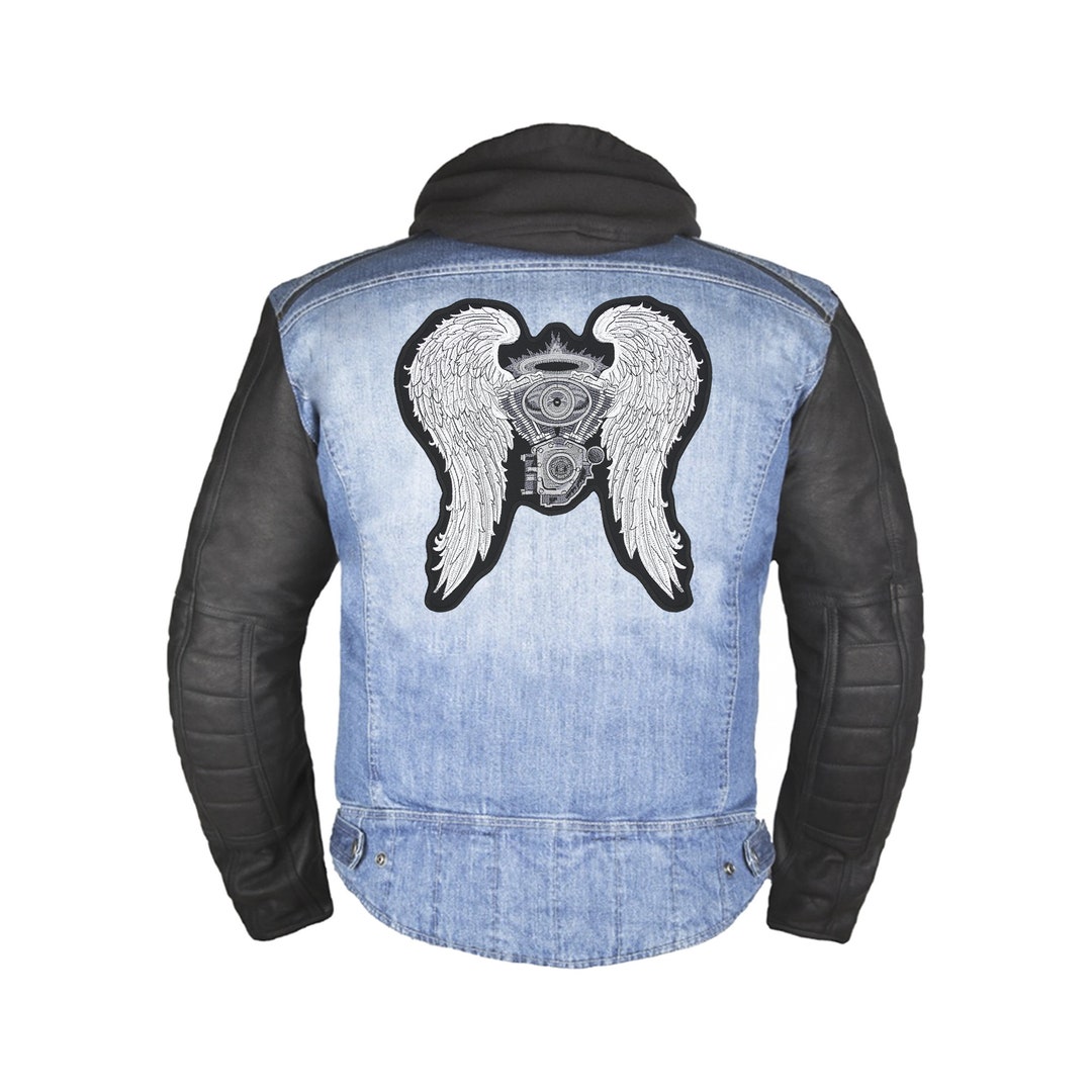 Back Patch Motorcycle Engine With Angel Wings. Born to Ride, Ride to ...