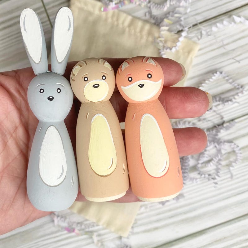 Animal Peg Doll - Etsy