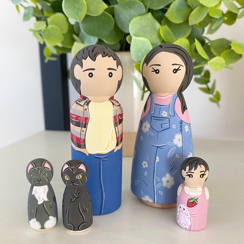 Mini Peg Figurines - Etsy