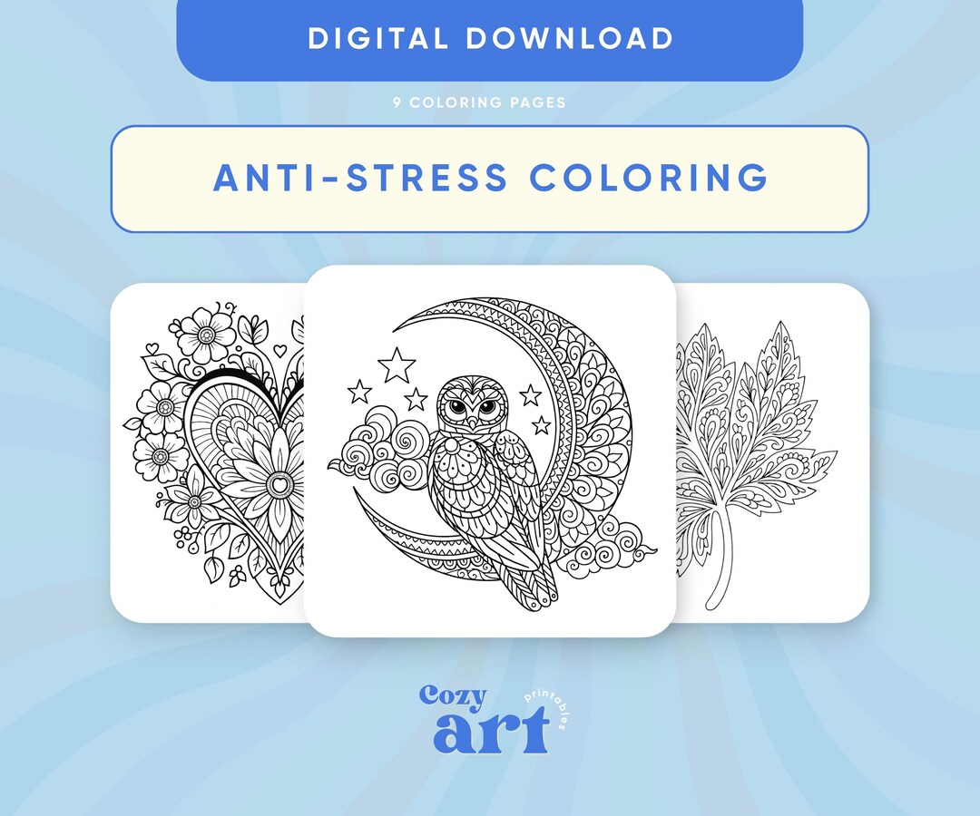 Adult Coloring Pages, Anti-stress PDF, Animals, Abstract & Pattern Art ...