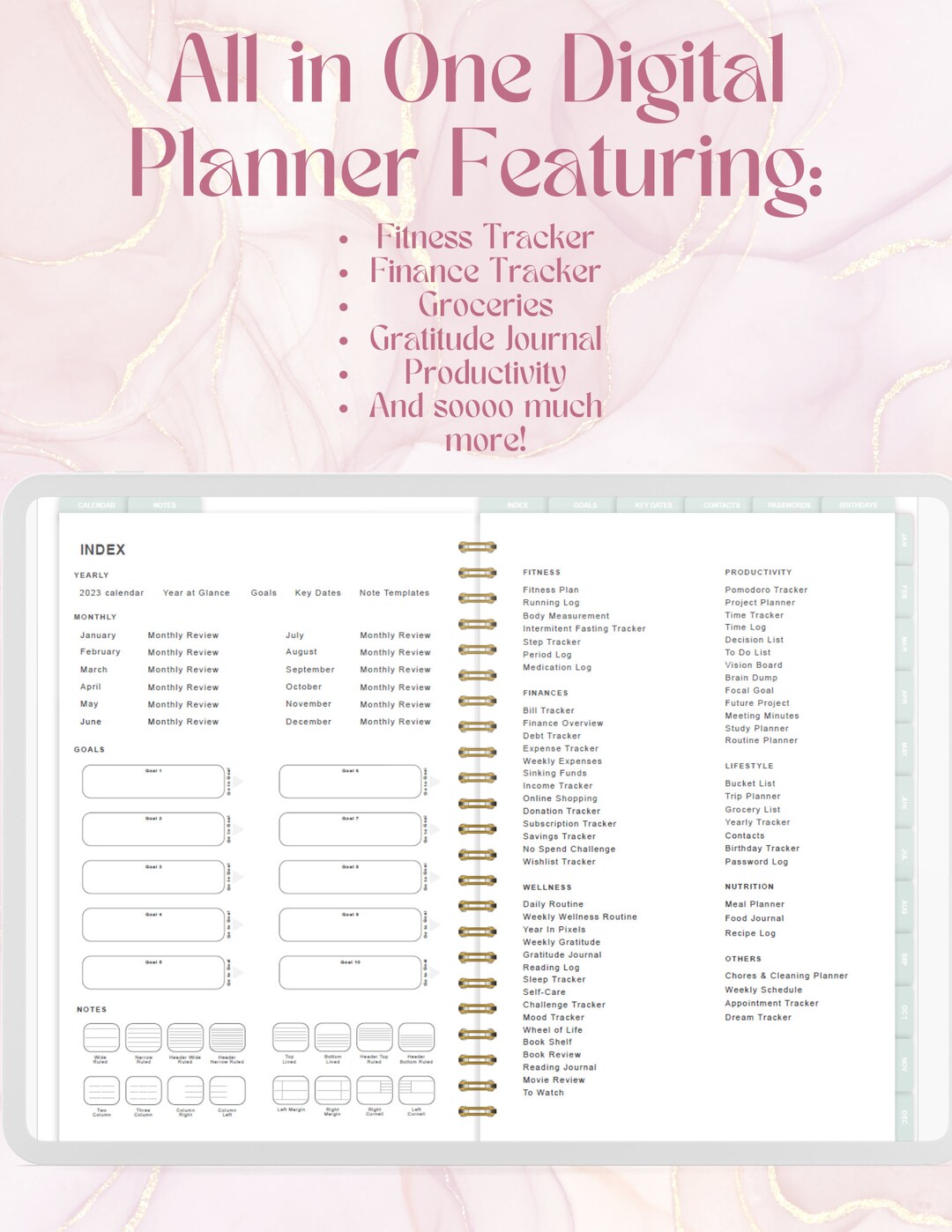Ultimate 2024 Digital Planner | Hyperlinked | Goodnotes Compatible ...