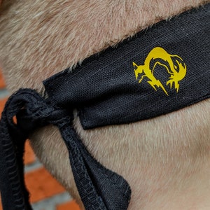 Snake / Big Boss Infinity Bandana - Black With FOX Logo Print - MGS ...