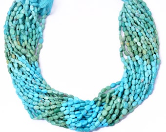 Oval Turquoise Beads | Etsy