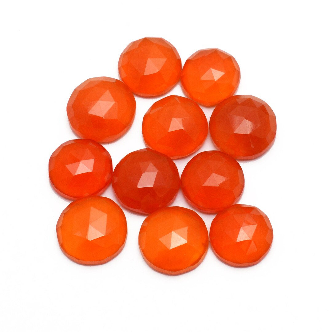 Red Onyx Faceted Round Rose Cuts ~ Natural Red Onyx Loose 10mm-13mm ...