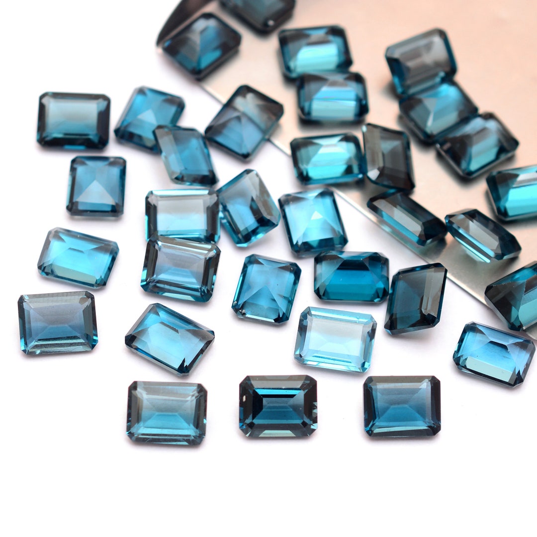 AAA+ Natural London Topaz Rectangle Cut Stones ~ Genuine Topaz Gemstone ...