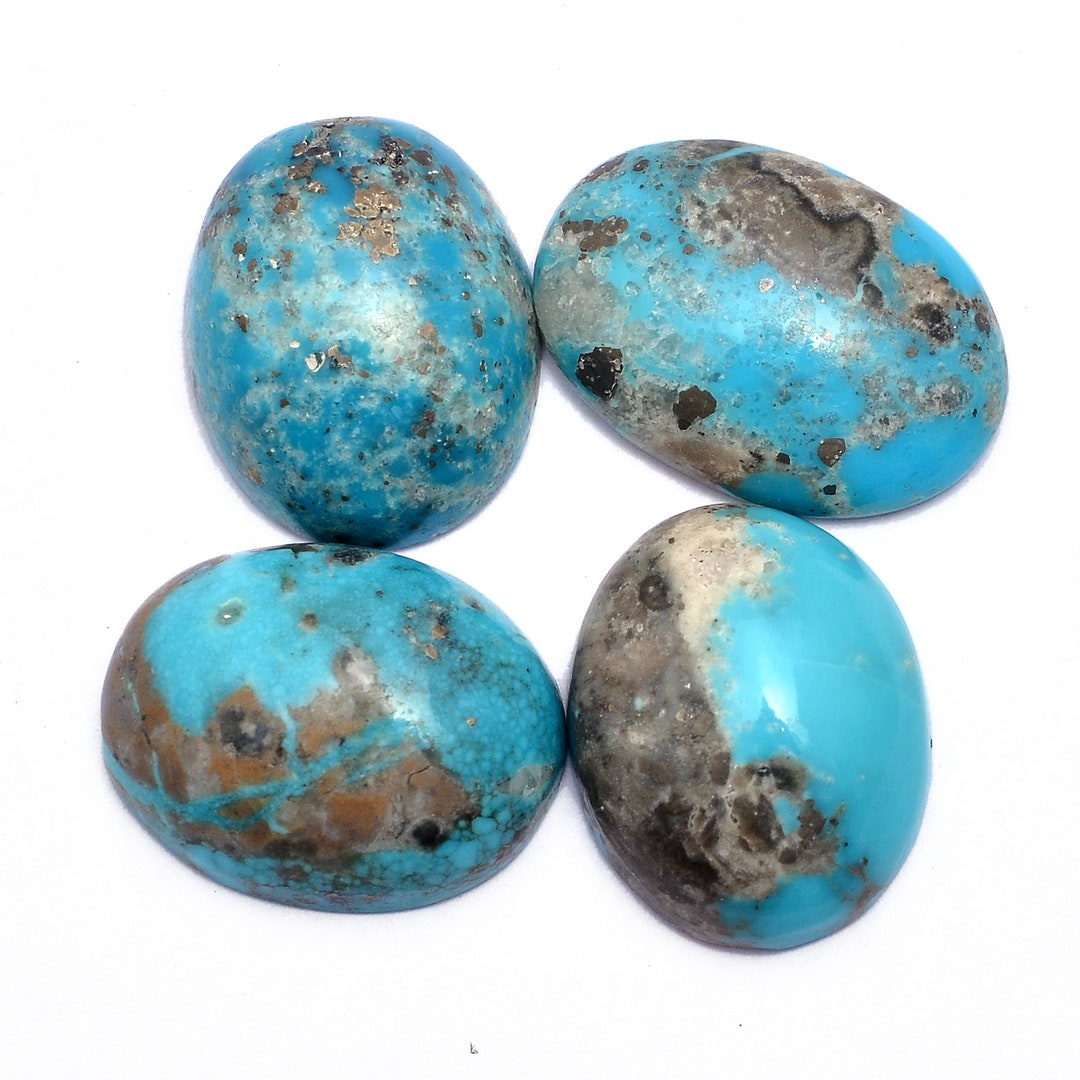 Natural Arizona Turquoise Gemstone 14x19mm-15x21mm Smooth Oval Loose ...