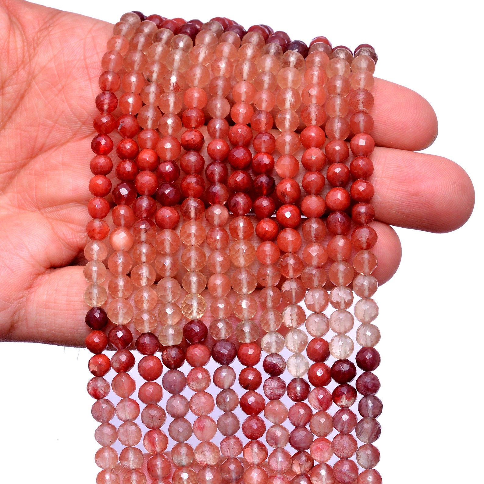 Natural AAA Andesine Gemstone 5mm-6mm Faceted Round Beads - Etsy