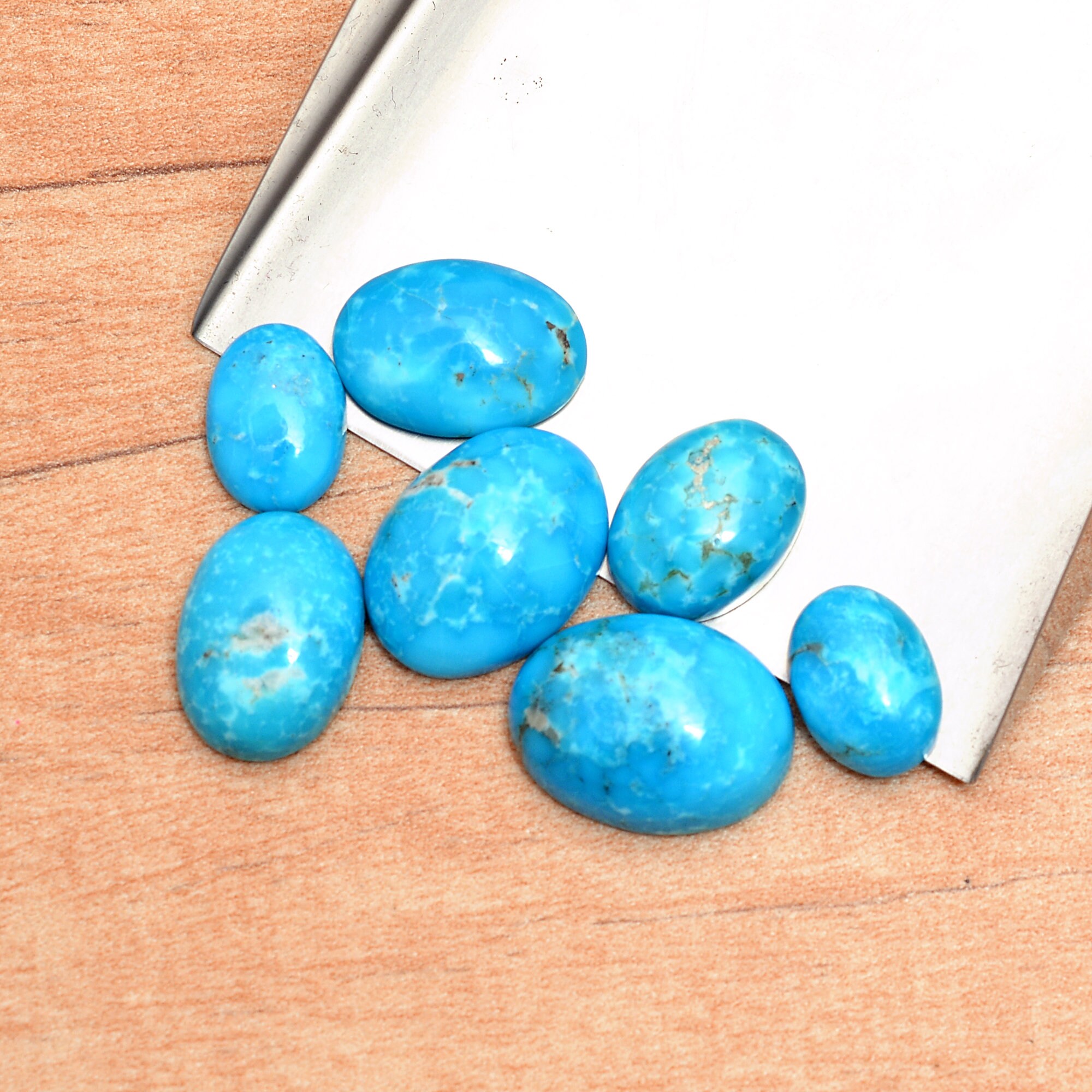 Turquoise Semi Precious Gemstone 10x14mm-15x20mm Smooth Oval | Etsy