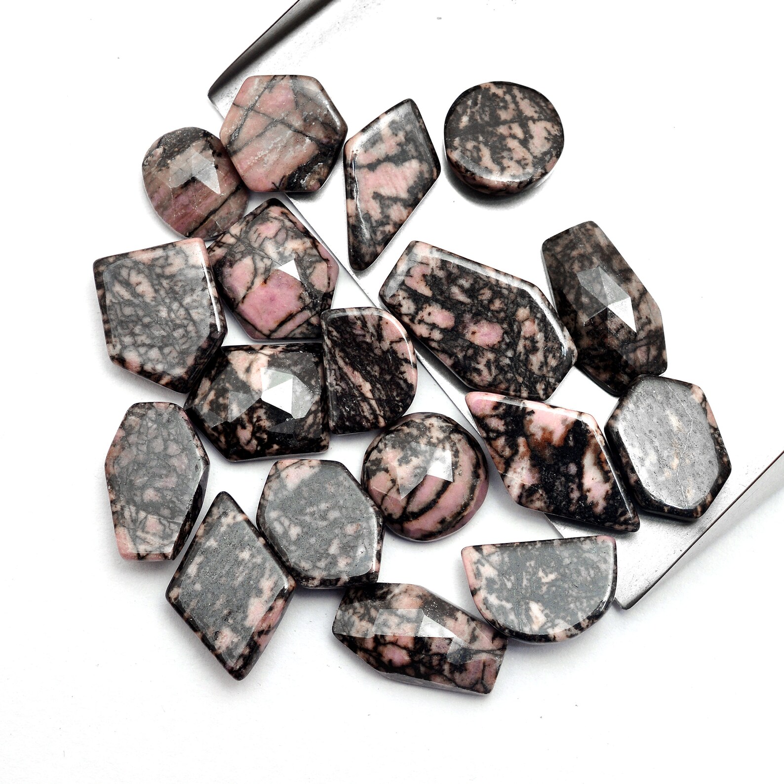 Natural Rhodonite Garnet Gemstone Loose Faceted 11mm-20mm Flat - Etsy