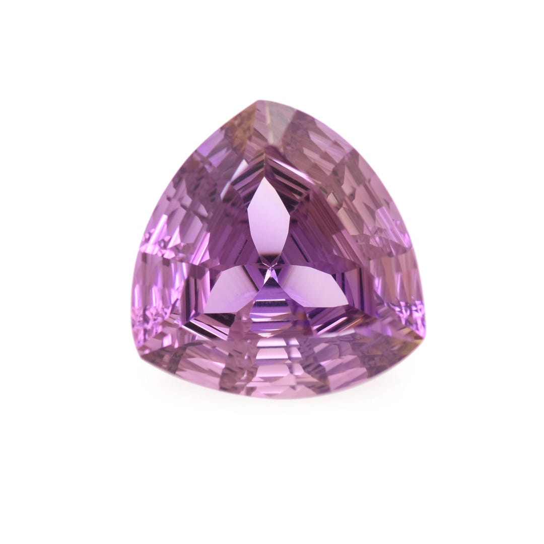 Faceted Natural Bio Ametrine Concave Cut Stone, AAA Trillion Cut Loose ...