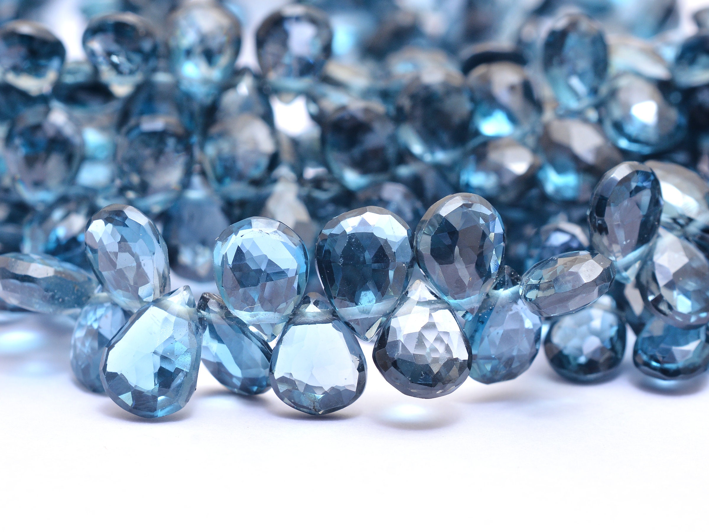 Rare AAA Natural London Blue Topaz 7x5mm Faceted Pear - Etsy