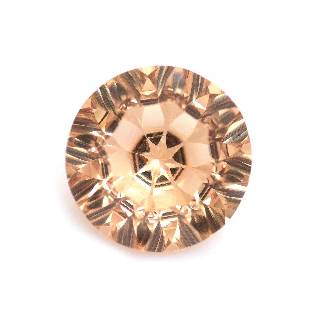 Brilliant AAA Beer Whisky Quartz Round Shape Concave Cut Stone Fancy ...