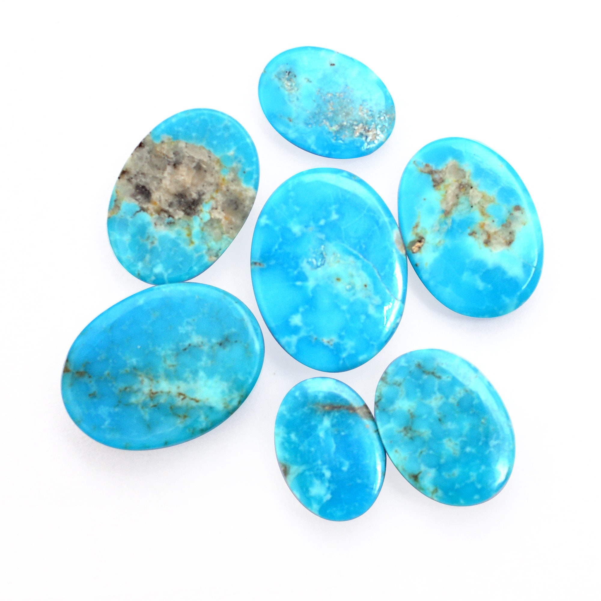 Turquoise Semi Precious Gemstone 10x14mm-15x20mm Smooth Oval - Etsy